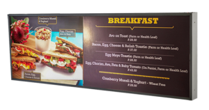 illuminated restaurant menu board sign 4 | Vista System